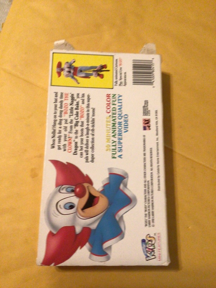 Larry Harmon's Bozo (VHS, 1992) The World's Most Famous Clown King Size ...