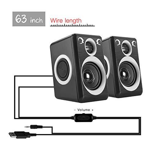 Computer Speakers with Surround Sound 2.0CH USB Wired Powered ...