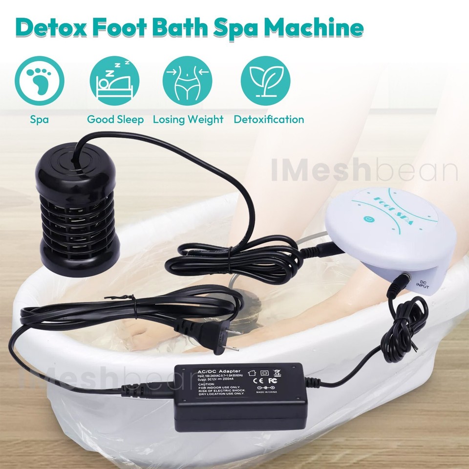 Ionic Detox Foot Bath Spa Machine Portable Salon Ion Aqua Foot Bath ...