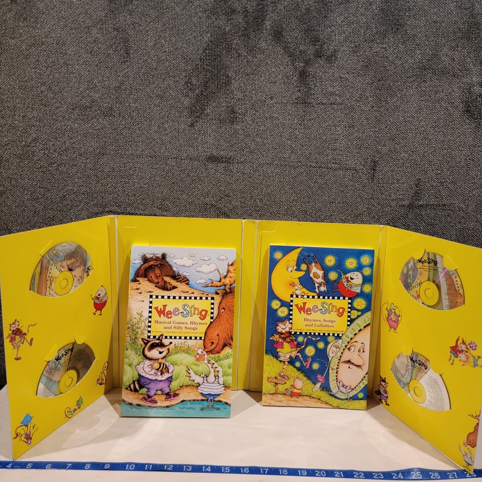 Wee Sing Book & CD Collection Rhymes Songs Lullabyes 4 CDs 2 Books 2002 ...