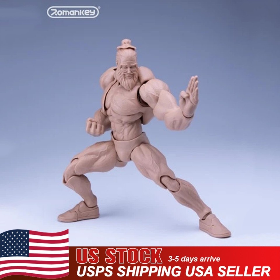 Romankey UMS003 1/12 Big Guy Strong Muscle Action Figure Yellow Soldier ...