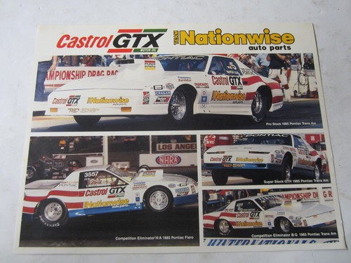 NHRA Original 1985 Castrol GTX /Team Nationwise Drag Racing Track ...