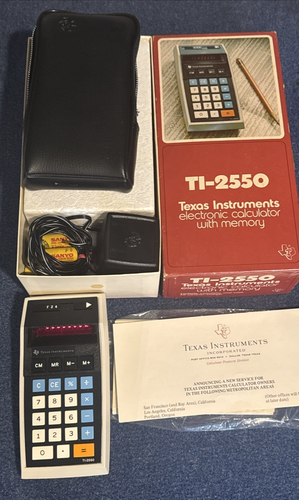 Texas Instruments TI-2550 Calculator- Box and Instructions Working ...