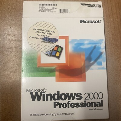 Microsoft Windows 2000 Professional Full Retail Complete 659556187477| eBay