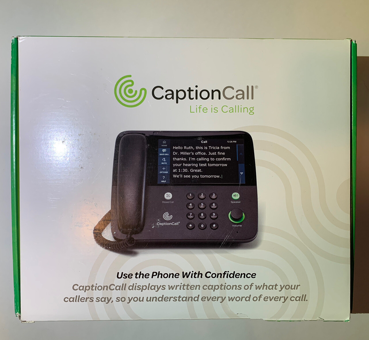 Caption Call Hearing Impaired Amplified Phone 67TB Captioned Touch ...