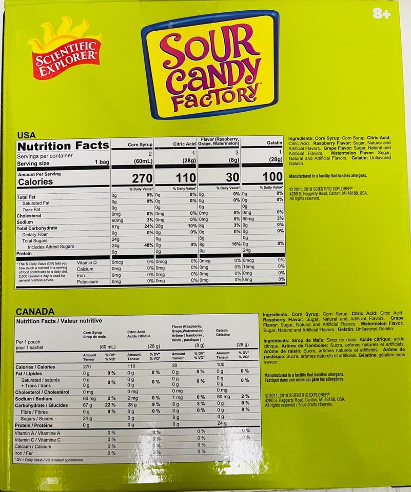 Scientific Explorer Sour Candy Factory Kids Science Experiment Kit 8 ...