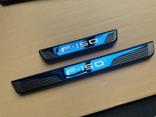 4PCS Blue Door Scuff Sill Cover Panel Step Protector for Ford F-150 ...