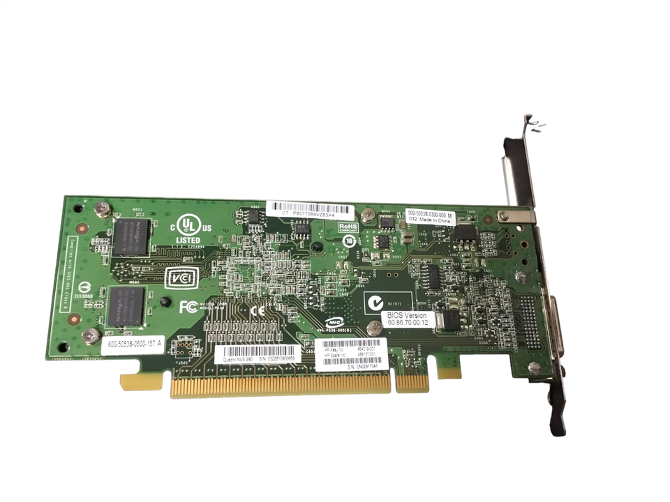 HP Quadro NVS 290 256MB Video Card DDR2 SDRAM DirectX 10, 454319-001 ...
