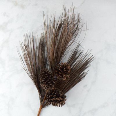 32" Artificial Black and Gold Pine Floral Spray with Pine Cones | eBay