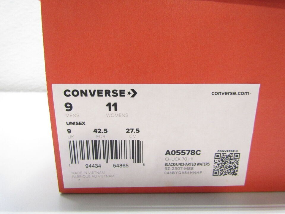 Converse A05578C Chuck 70 High Uncharted Waters Black Blue Sneakers Men ...