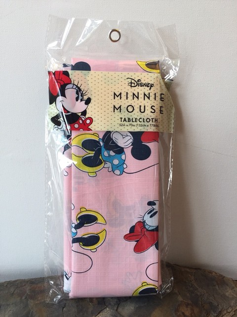 Minnie Mouse Plastic Tablecloth 52 X 70 in Pink Table Cover Disney ...