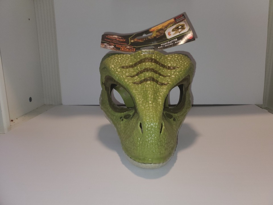 Jurassic World Velociraptor Mask Green Raptor Charlie New Dinosaur Park ...
