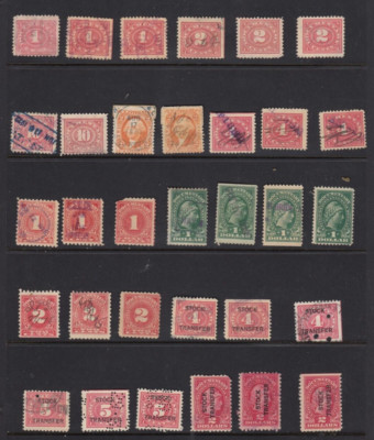 Revenue Stamps: State of New York Stock Document Tax Stamps R RD ...