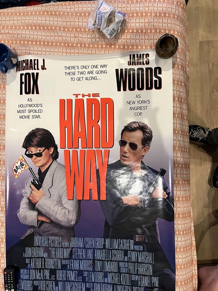The Hard Way movie poster 28x41 Michael J Fox James Woods | eBay