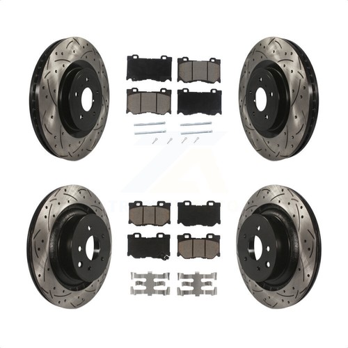 Front Rear Drill Slot Brake Rotor Ceramic Pad Kit For INFINITI G37 ...