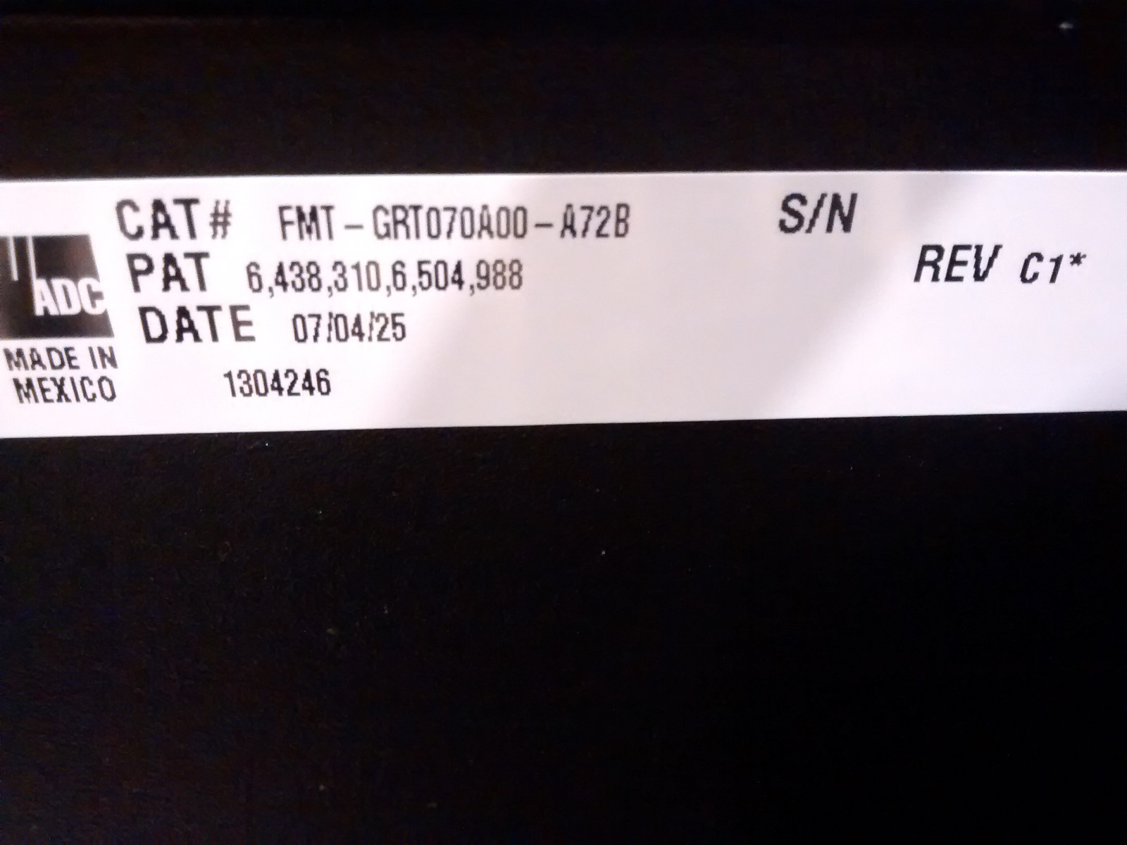 ADC Fiber Managment Tray Fiber Patch Panel Rack Mount 2U FMT-GRT070A00 ...