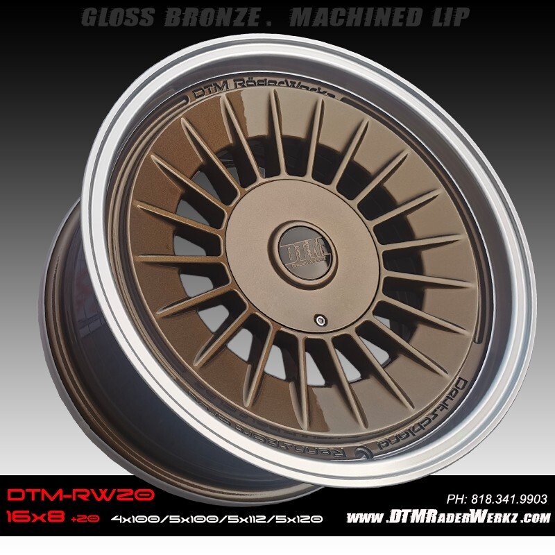 16x8 +20 BRZ 4x100 5x100 DTM- RW20 Wheels Rims VW Jetta Golf GTI | eBay