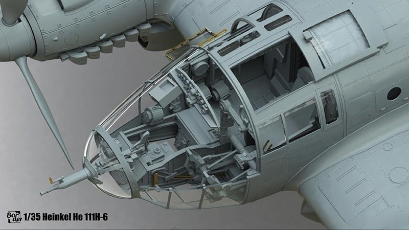 Border 1/35 BF-018 WWII German Bomber He 111H-6 Full Interior Military ...