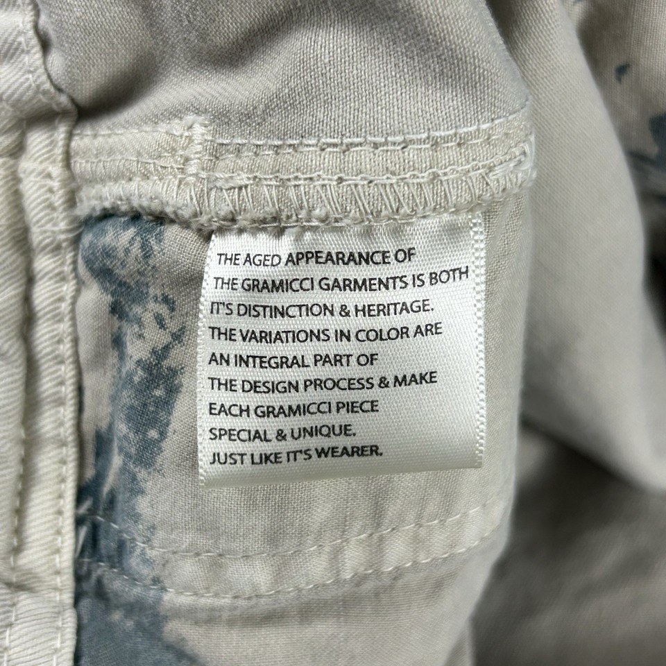 Gramicci Pants Mens Large 30” Inseam Cream Elastic Waist Hiking ...