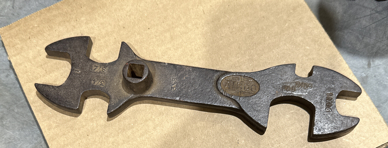 Vintage Airco Welding Multi Head Wrench 7/16 11/16 8/11 3/4 7/8 1” | eBay