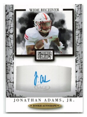 Jonathan Adams Jr. 2021 Sage Football Autograph RC SP #A63 - ARKANSAS ...