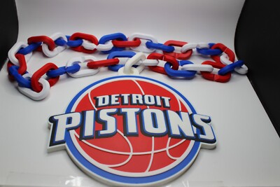 Detroit Pistons Big Logo Fan Chain | | NBA Basketball Gear New 3d ...