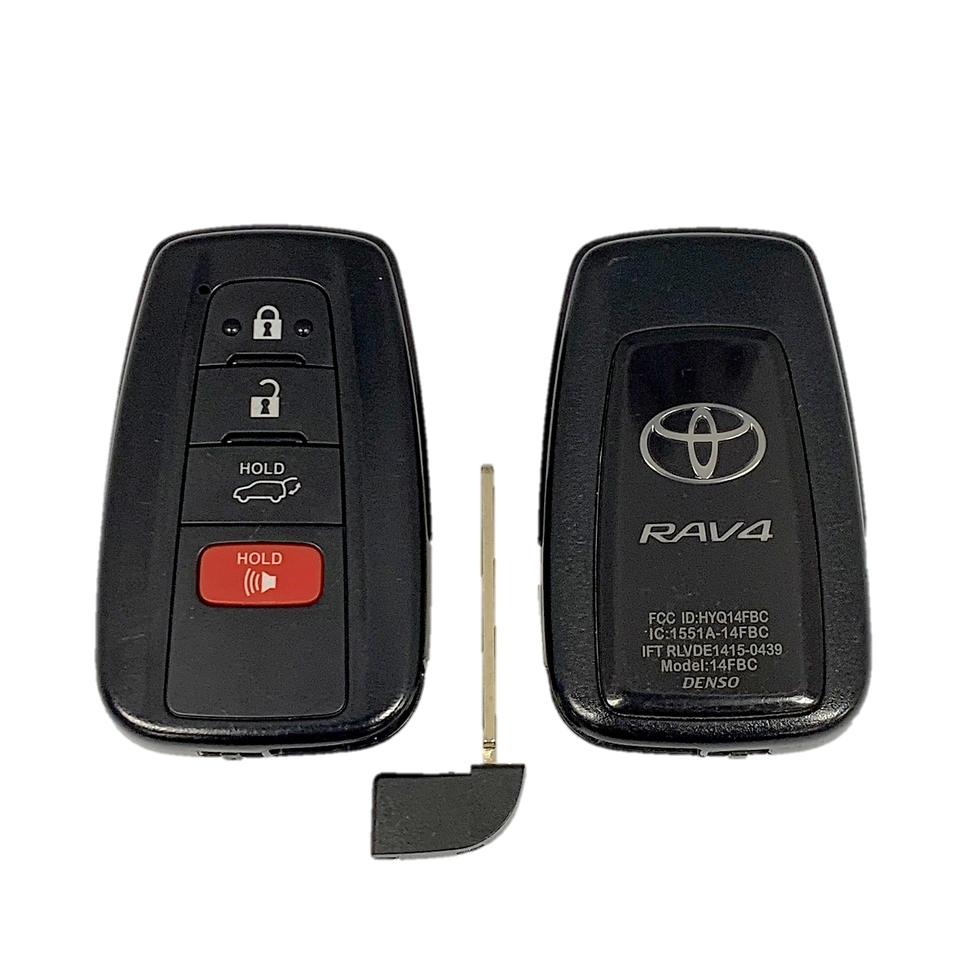 Unlocked OEM Toyota Keyless Remote + Uncut Key 4 Button SUV Toyota Rav4 ...