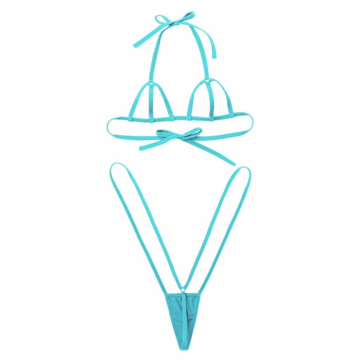 Women's Micro Bikini Set Bra Top Mini G-string Thong Swimwear Swimsuit ...