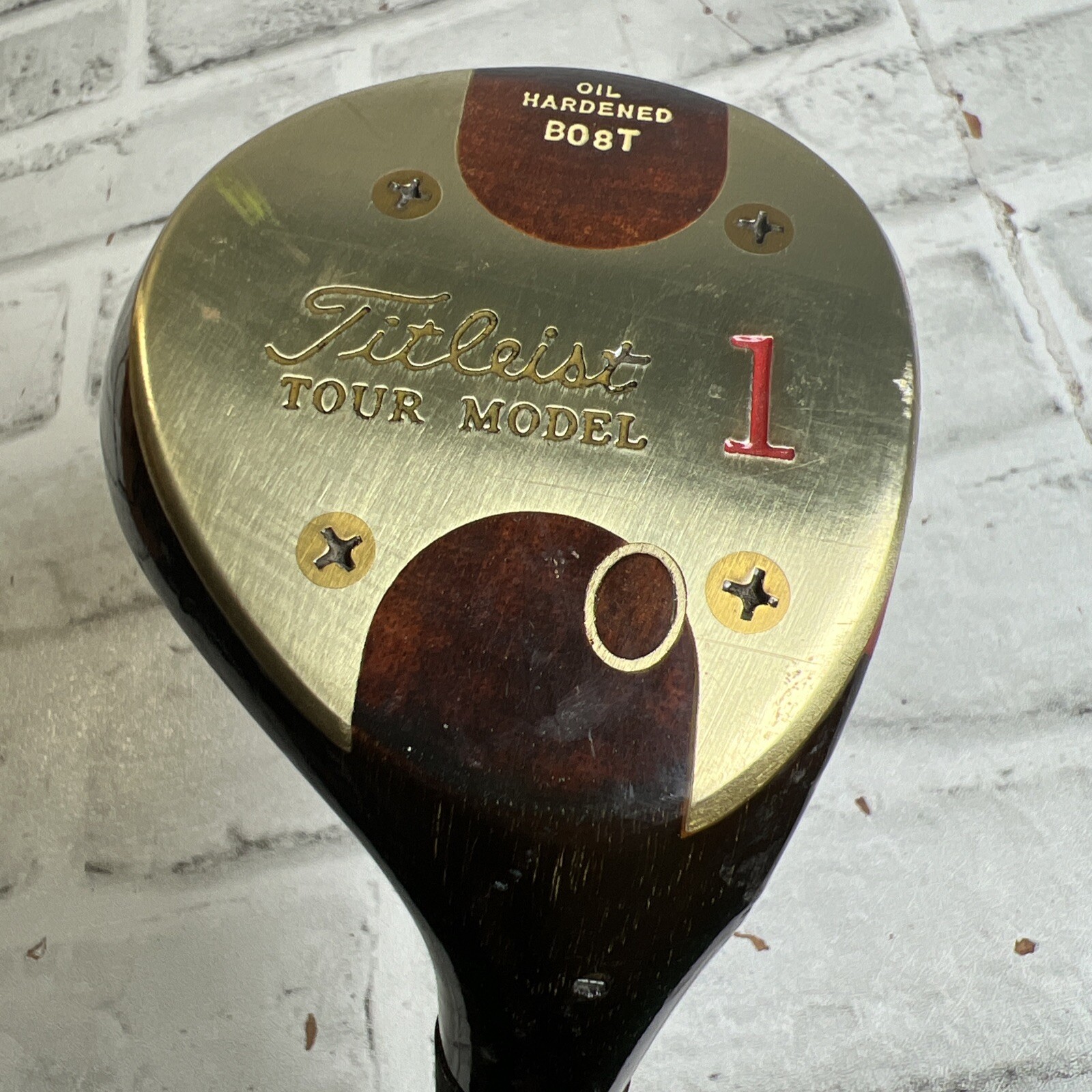 Titleist Rare Vintage 1980 s Persimmon Head Driver Wood Harden Oil BO8T ...