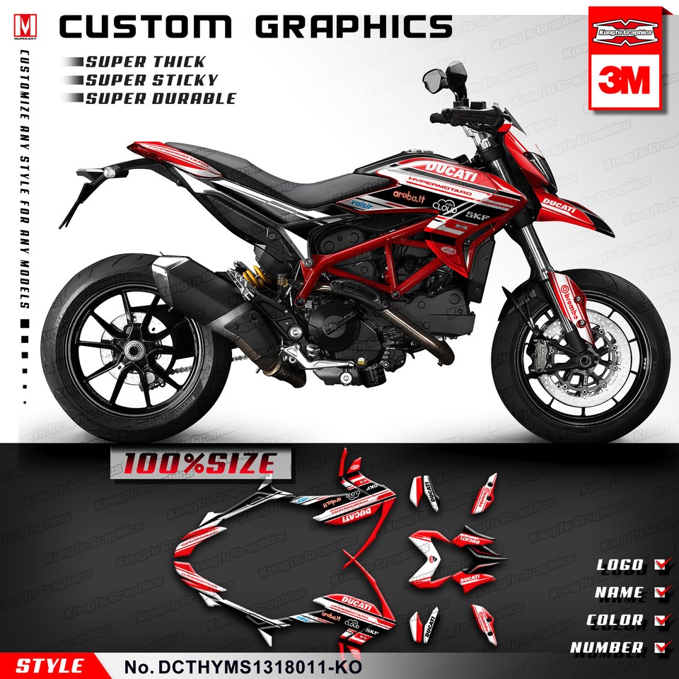 Custom Sticker Graphics Decal Kit for Hypermotard Hyperstrada 821 939 ...