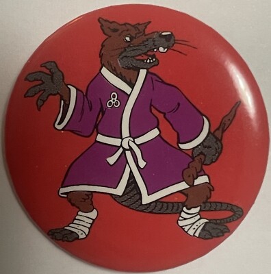 Vintage Teenage Mutant Ninja Turtles Movie Pin, Splinter in GI, 1990 ...