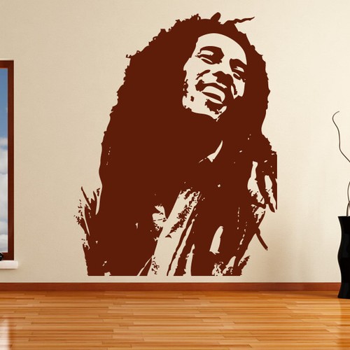 Bob Marley Singer Reggae Musician Wall Art Decal Vinyl Sticker X-Large ...