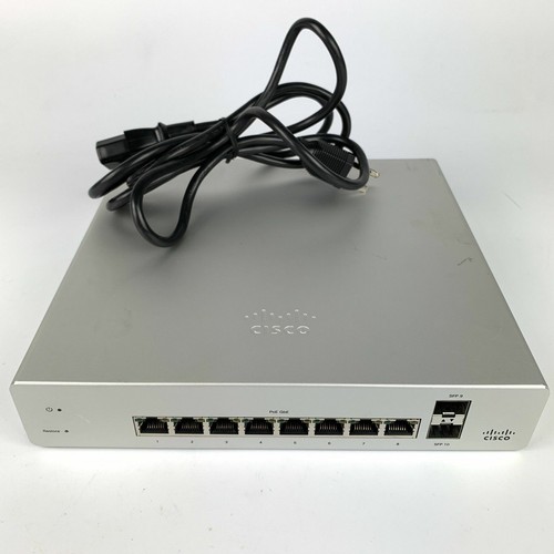 Unclaimed Cisco Meraki MS220-8P Cloud Managed Switch 8-Port Gigabit PoE ...