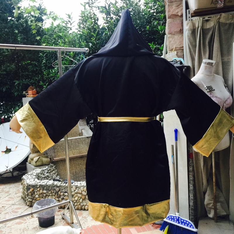 Unisex Child Boxing Costume Robe Cloak Hooded Heavyweight Boxer Fancy ...