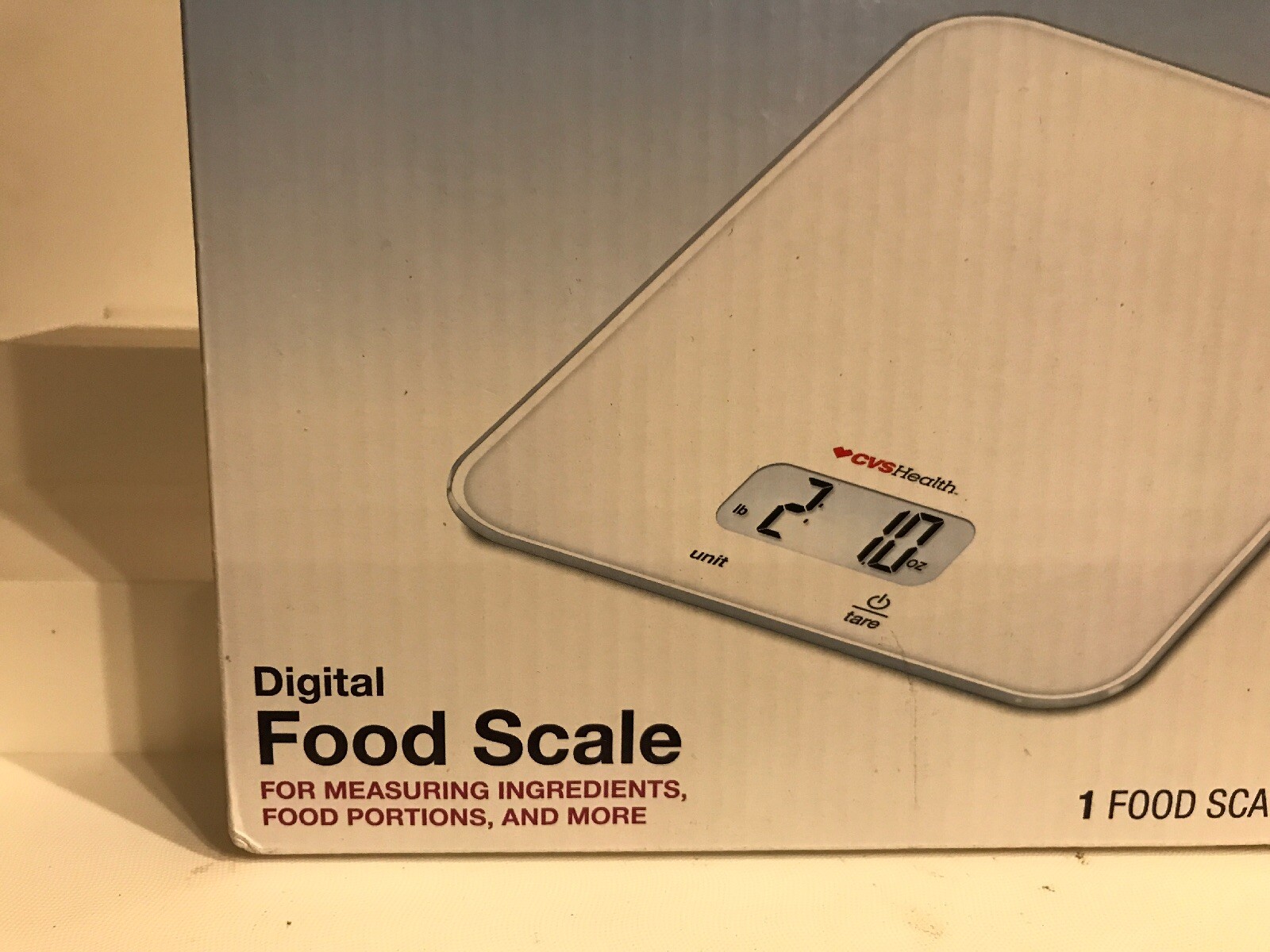 CVS Health Digital Food Scale 11lb Capacity LCD Display Grams Ounces ...