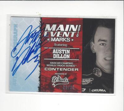 2010 Wheels Main Event Marks Blue Austin Dillon AUTOGRAPH /30 | eBay