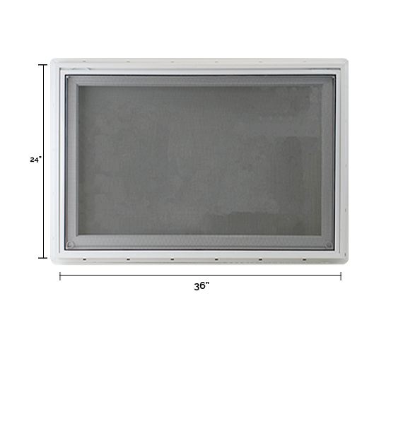 Transom Awning Style Window 36" x 24" Double Pane Insulated Tempered ...