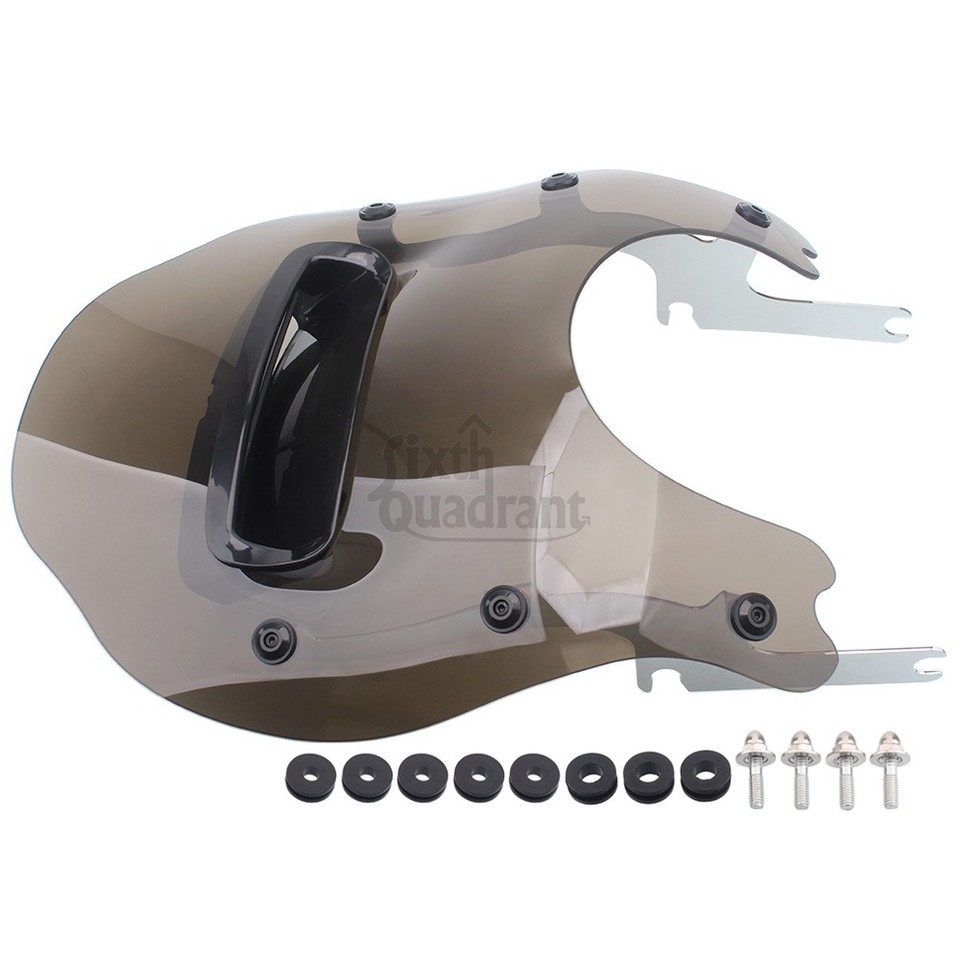 For Harley Road King Smoked Wind Splitter Vented Windshield Windscreen ...