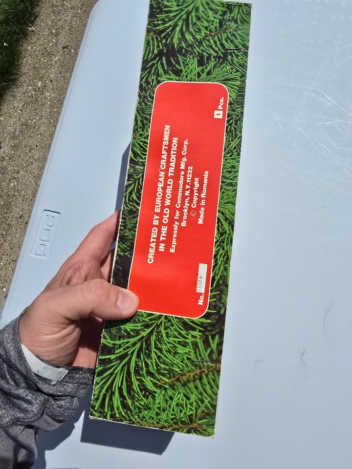 Vtg Commodore Glass Romanian Christmas Treer Topper in Original box ...