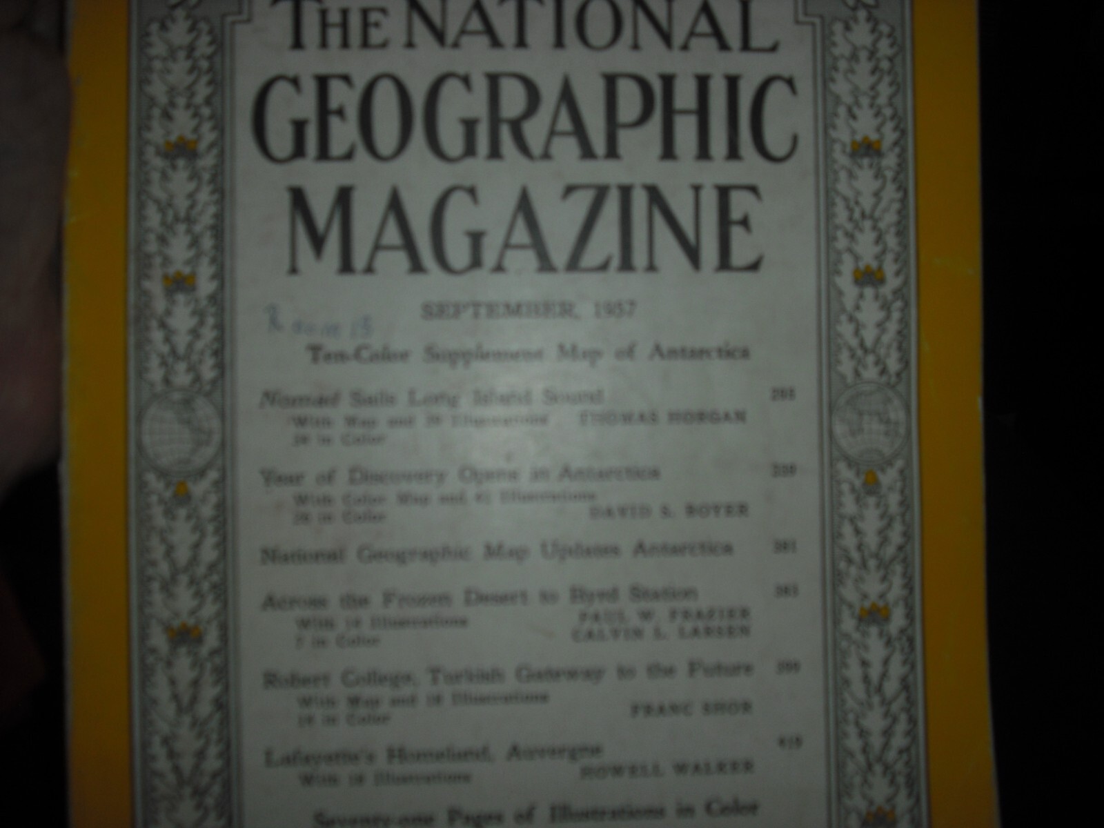 Ex Libris NATIONAL GEOGRAPHIC September 1957 ANTARCTICA Byrd Station | eBay