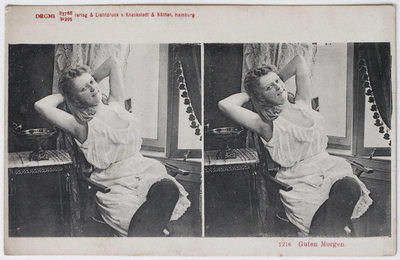 VINT.1910s stereo German risque woman postcard | eBay