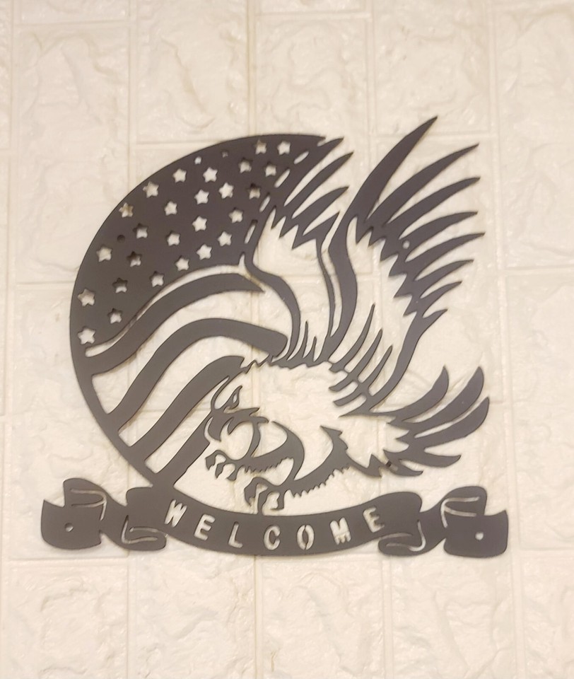 American Eagle Metal Signs, Us Flag Eagle Sign Room Wall Art Decor | eBay