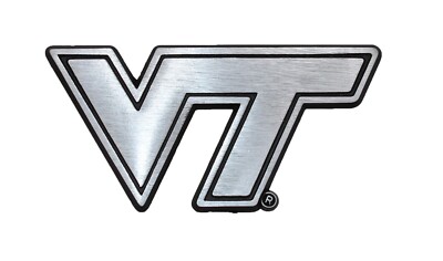 Virginia Tech Brushed Chrome VT Metal Auto Emblem | eBay