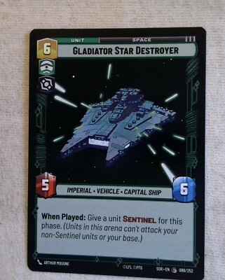 Gladiator Star Destroyer, Star Wars Unlimited: SOR, Ungraded, NM ...