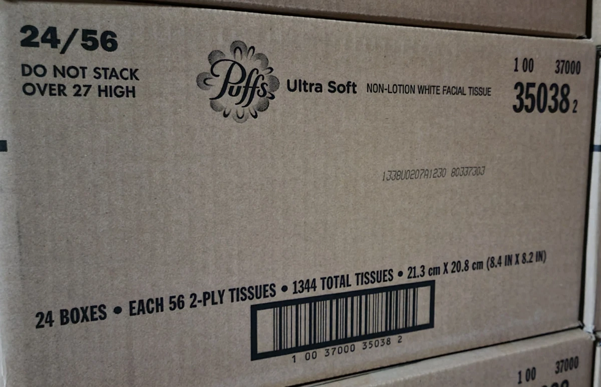 Two Puffs Facial Tissue Boxes