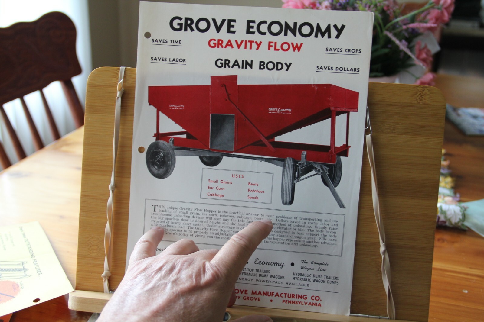 AD Insert Grove Gravity Flow Grain Body Trailer Vintage Farm ...