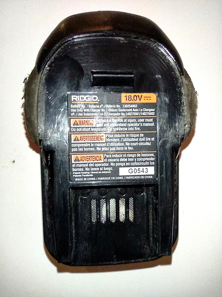 Ridgid 18V Max HC NiCd Battery Genuine OEM 130254003 Tested Good Holds ...