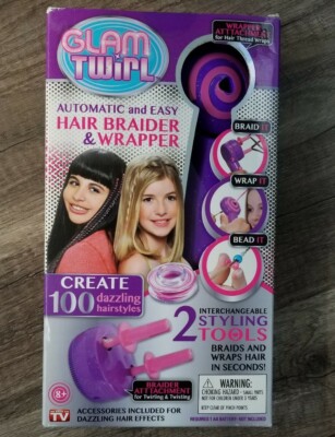 Glam Twirl Automatic & Easy Hair Braider & Wrapper 100 Hairstyles As ...