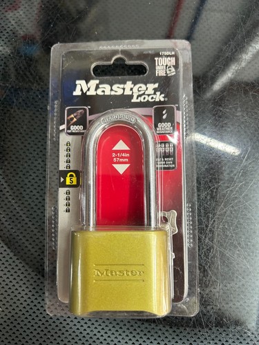 NEW Master Lock Set-Your-Own Combination Lock 2-1/4" 175DLH 2" Shackle ...