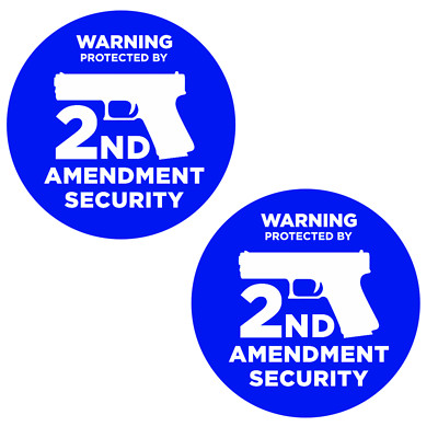 2x 2A Second Amendment Security Stickers Gun Rights NRA Sticker 3 Inch ...